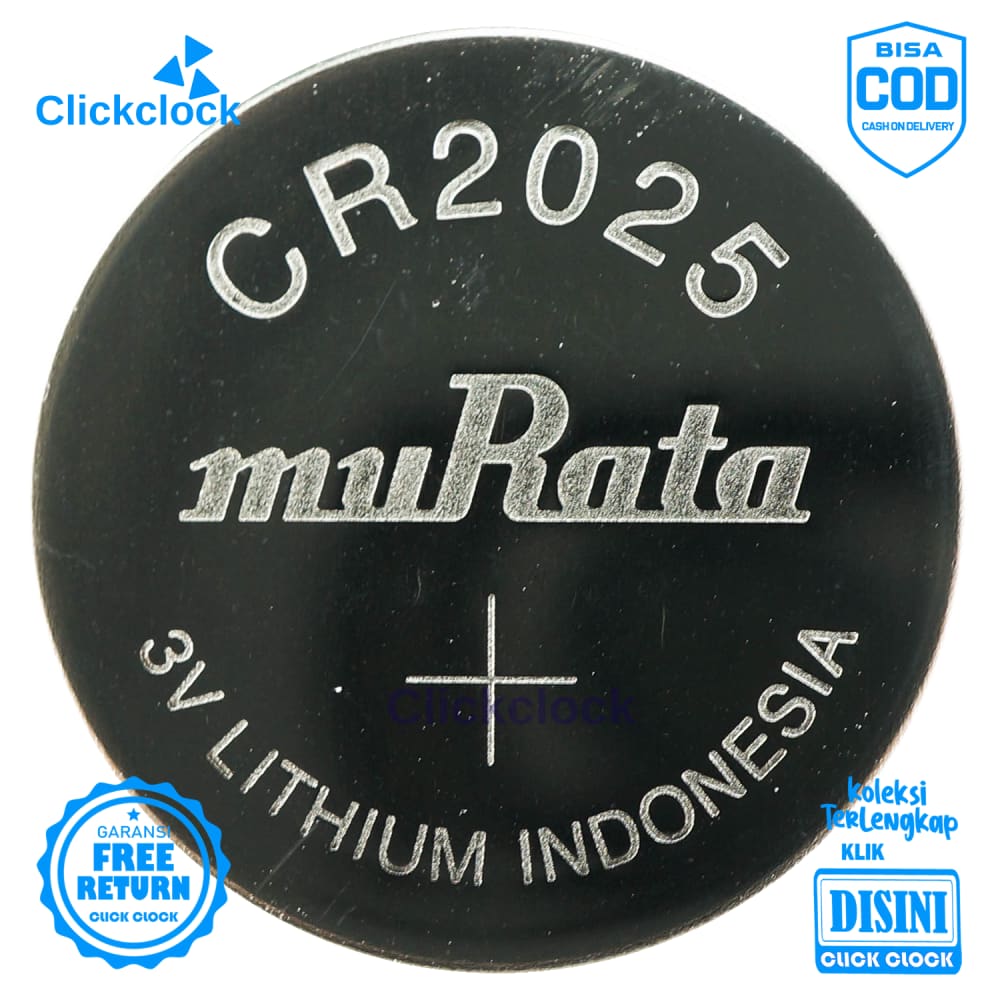 Jual Batu Baterai Jam Murata CR 2025 Peralatan Rumah Tangga Silver ...