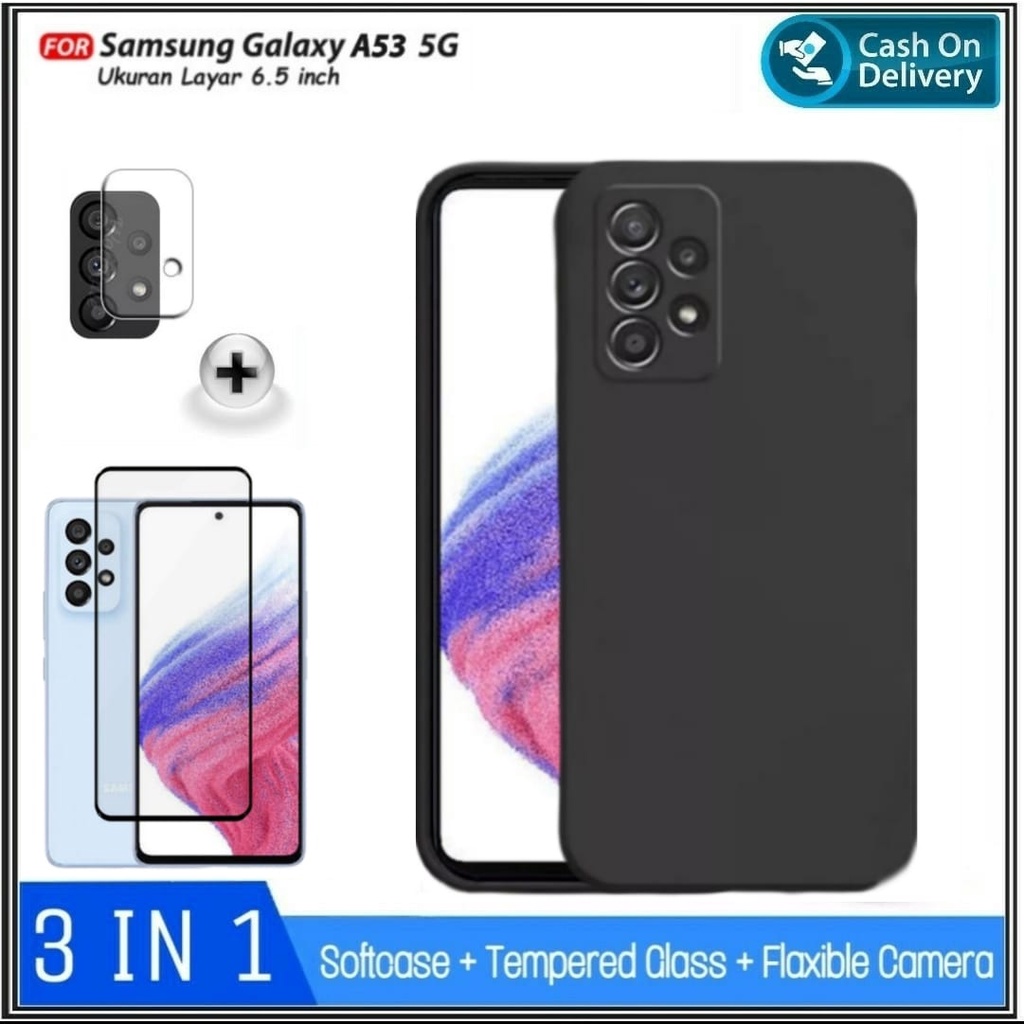 Jual PAKET 3IN1 Case Samsung A53 5G , A33 5G SoftCase Premium Dove ...