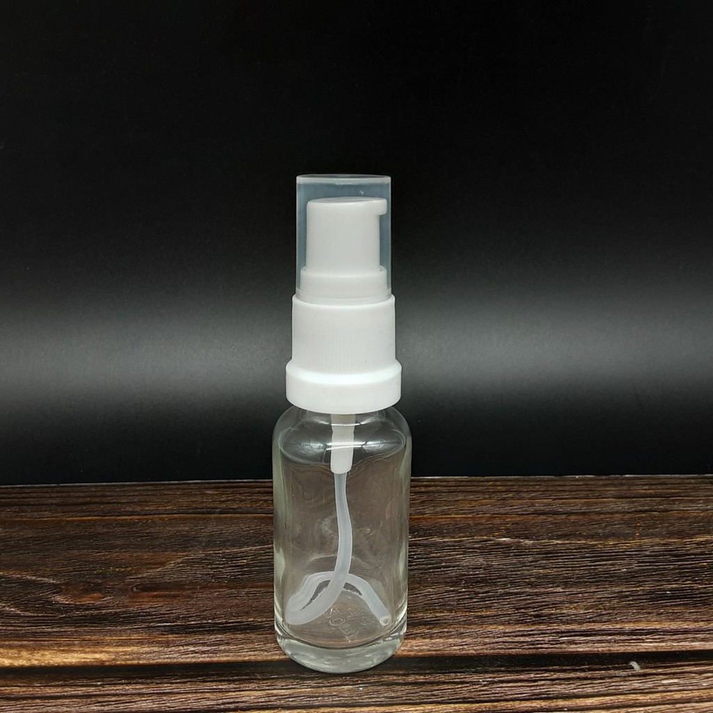 Jual [MINIM 20PCS] BOTOL LOTION KACA 15ml Bening TEBAL Tutup Lotion ...