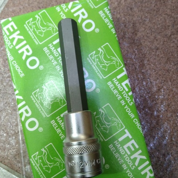 Jual TEKIRO HEX BIT socket 4MM/5MM/6MM/8MM/10MM/12MM 1/2inch mata sock L hexbit ORIGNAL | Shopee ...