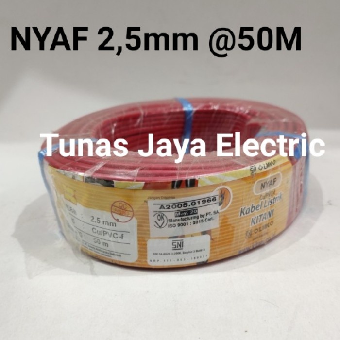 Jual Kabel Serabut NYAF 1 x 2,5mm 50mm KITANI (SNI) | Shopee Indonesia