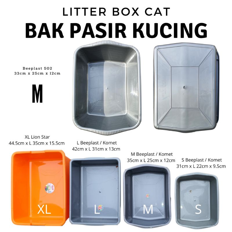 Jual Bak Pasir Kucing UKURAN M 35cm x 25cm x 12cm Beeplast 502 warna ...
