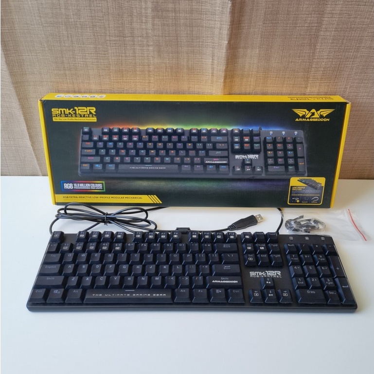 Jual Armaggeddon Low Profile Mechanical Keyboard RGB Kestrel (SMK-12R ...