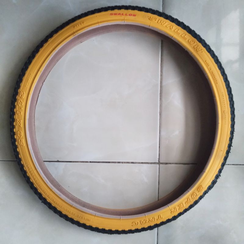 Jual Ban Luar Sepeda Swallow ukuran 20 x 1.75 hitam kuning | Shopee Indonesia