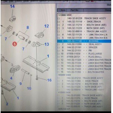 Jual BUSHING MASTER LINK D85SS-2 / 14X-32-11140 / BUSHING LINK D85 ...