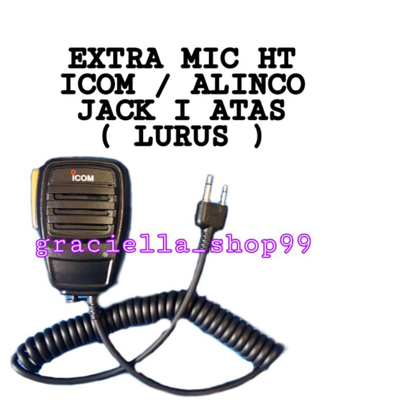 Jual EXTRA MIC HT ICOM / ALINCO JACK ATAS ATAU LURUS | Shopee Indonesia