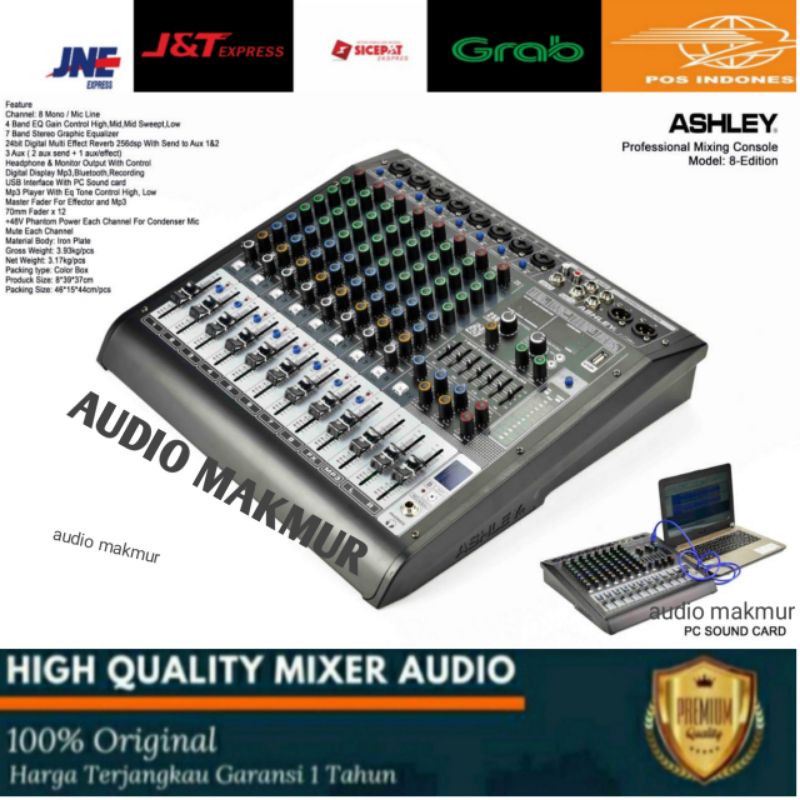 Jual MIXER ASHLEY EDITION 8 /MIXER 8 CHANNEL ASHLEY ORIGINAL | Shopee ...