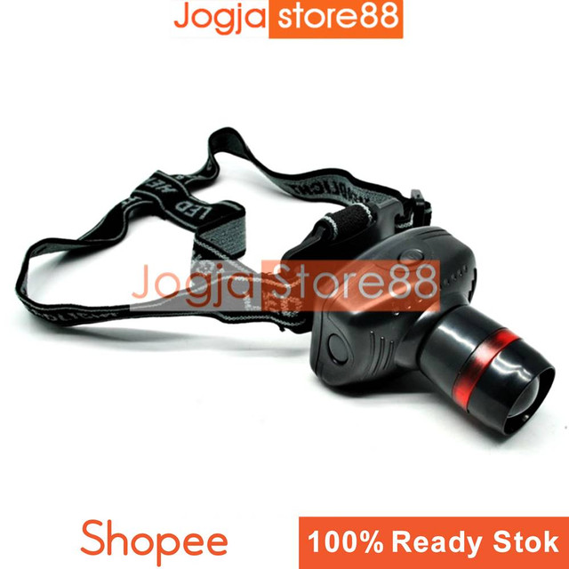 Jual Lampu LED Zoom Headlamp Telescopic 3W / Senter Helm | Shopee Indonesia