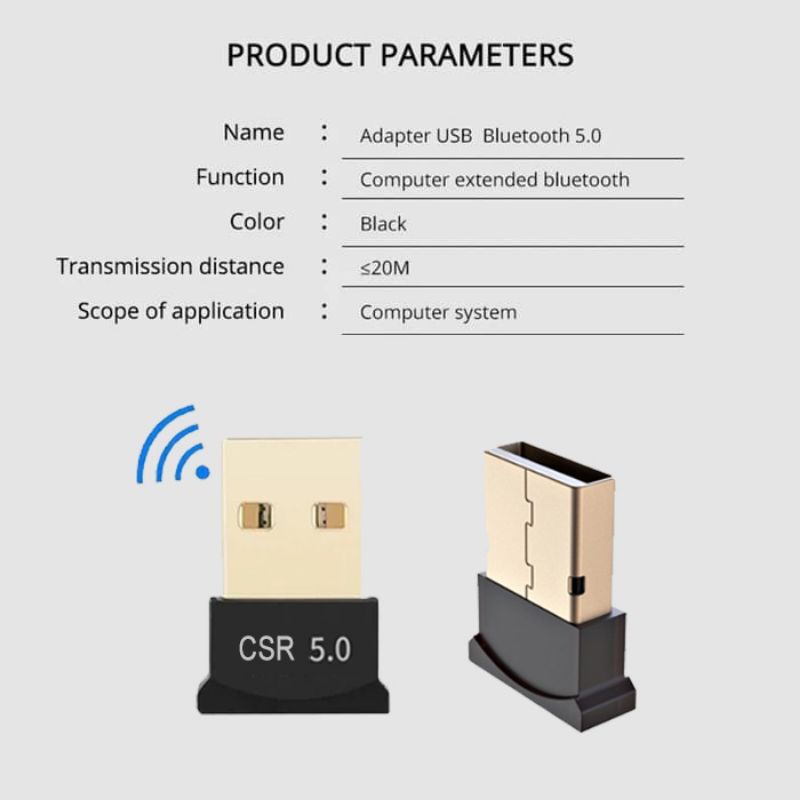 Jual [ SKS ] COD USB Bluetooth Adaptor 5.0 / USB BLUETOOTH V5.0 ...