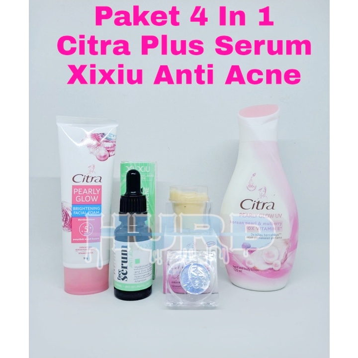 Jual Paket 4 In 1 Facial Foam Citra 50gr - Citra body lotion Pearly glow UV 120g - Cream Citra ...