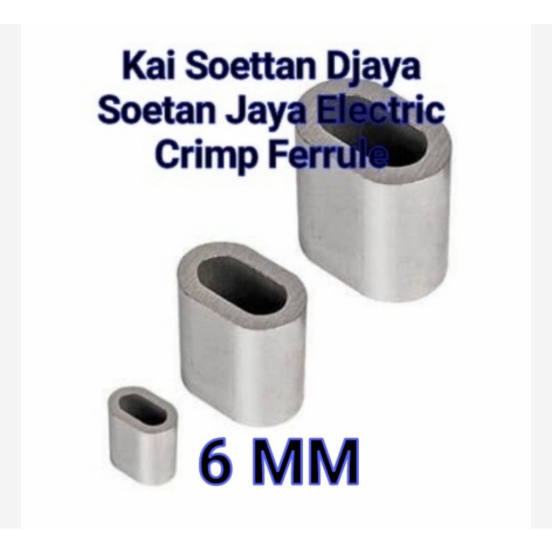 Jual Crimp Ferrule 6mm / skun ferrule 6mm / ferrule 6mm aluminium ...