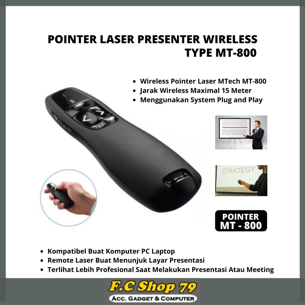 Jual TERLARIS Presenter Laser Pointer Presentasi Laser Wireless Tanpa ...