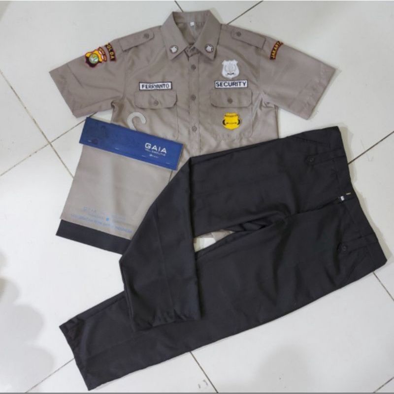 Jual SERAGAM SATPAM COKLAT SERAGAM SECURITY CREAM DINAS HARIAN SERAGAM SECURITY PDL SERAGAM PDH ...