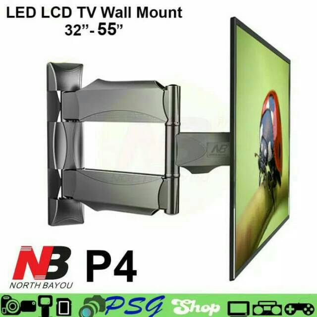 Jual BRACKET TV 32-55 IN MAX 31KG BEBAN NORTH BAYOU NB P4 | Shopee ...