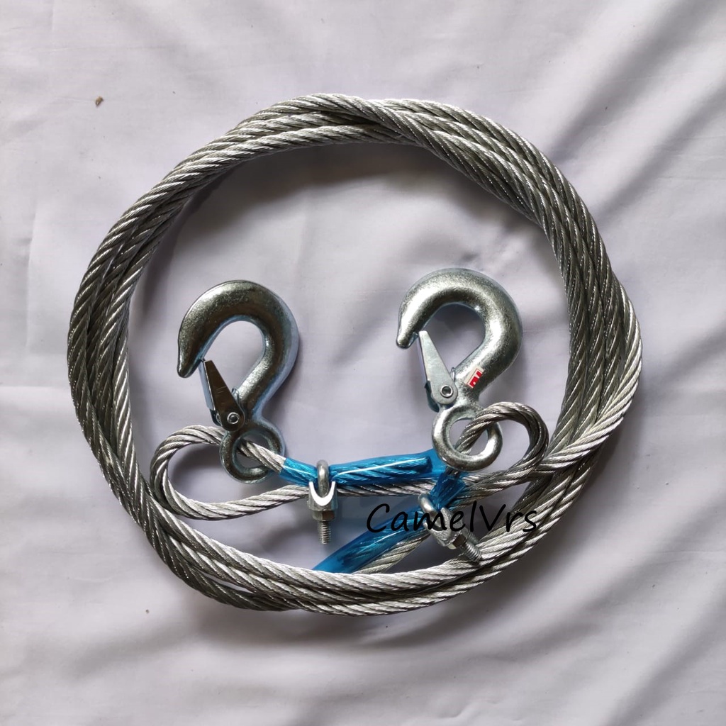 Jual Tali baja derek mobil / Seling 3Ton (Tambang Baja/Tow Rope) 8mm ...