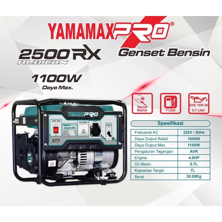Jual Generator Yamamax Pro 2500 4 Tak Rubicon Genset 2500 1000 Watt ...