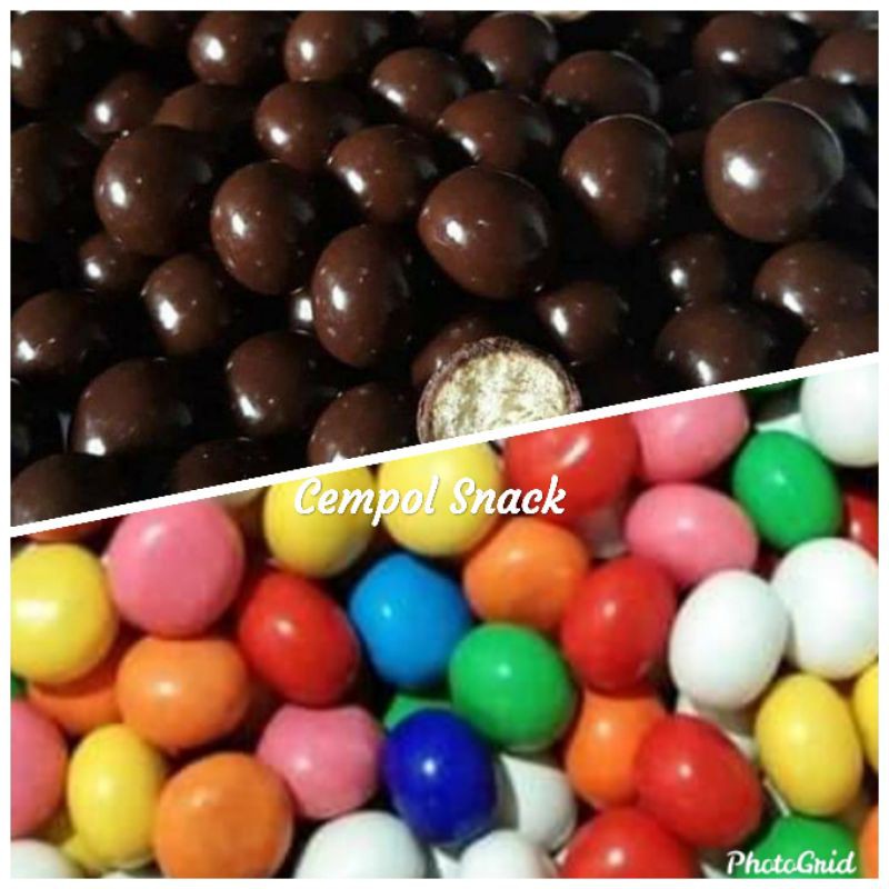 Jual [ 500gr ] Bola Biskuit Salut Coklat dan Salut Gula Biskuit Pelangi ...