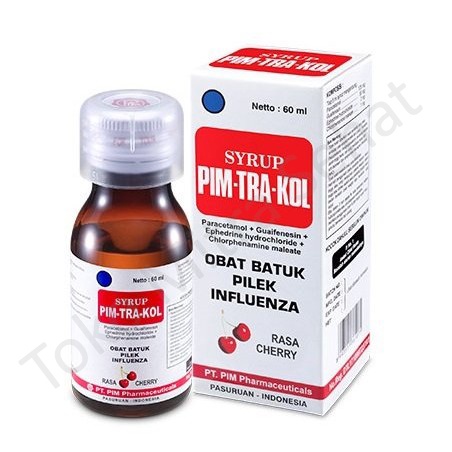 Jual PIMTRAKOL OBAT BATUK PILEK ANAK RASA CHERRY 60ML / Pim-Tra-Kol ...