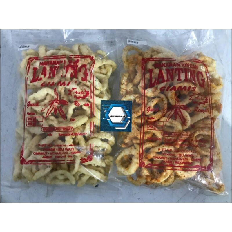 Jual Keripik Lanting Gurih pedas/Cemilan Kerupuk Lanting gurih pedas ...