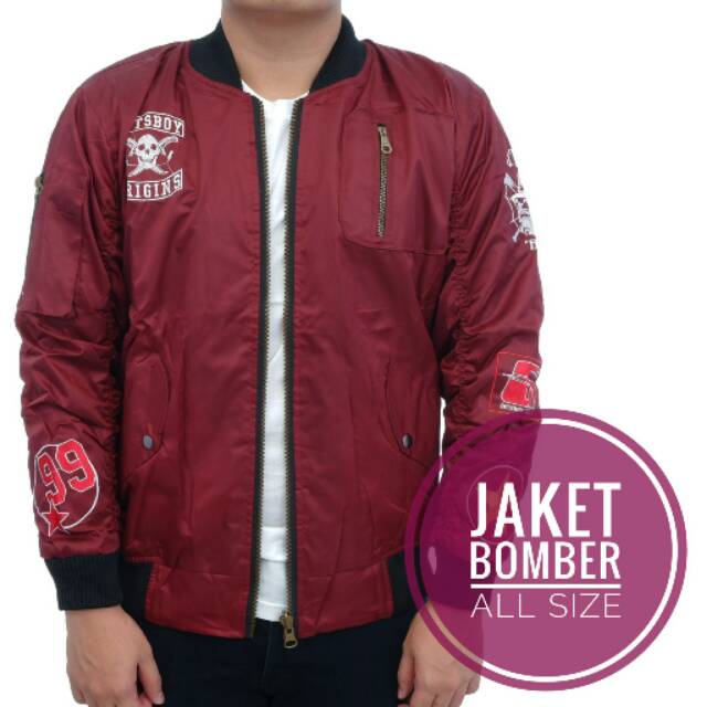 Jual Supplier kemeja jual jaket bomber warna merah | Shopee Indonesia