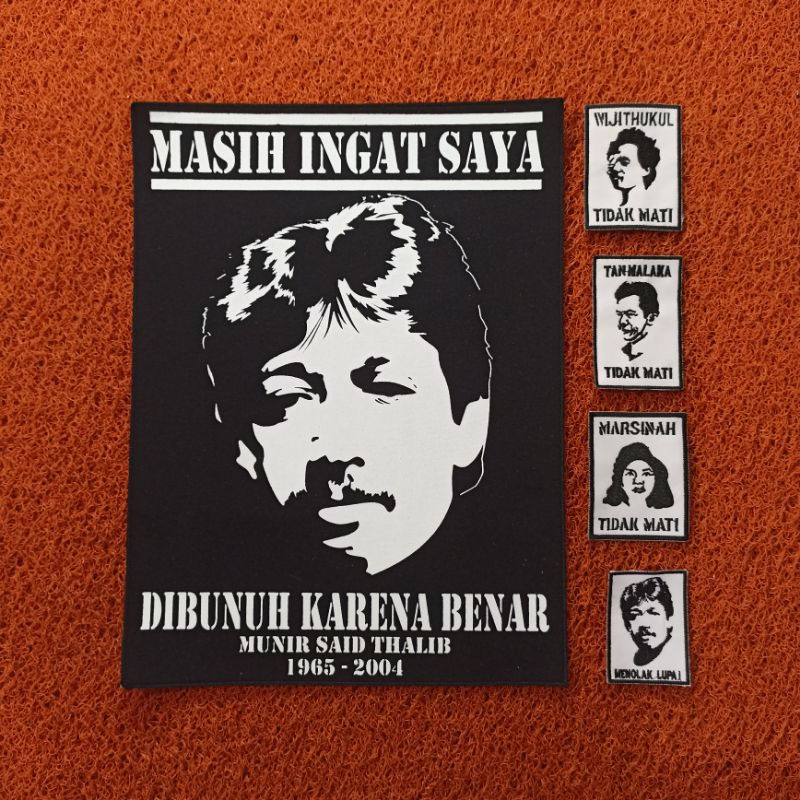Jual BACKPATCH SABLON / EMBLEM MUNIR MASIH INGAT SAYA BEST SELLER ...