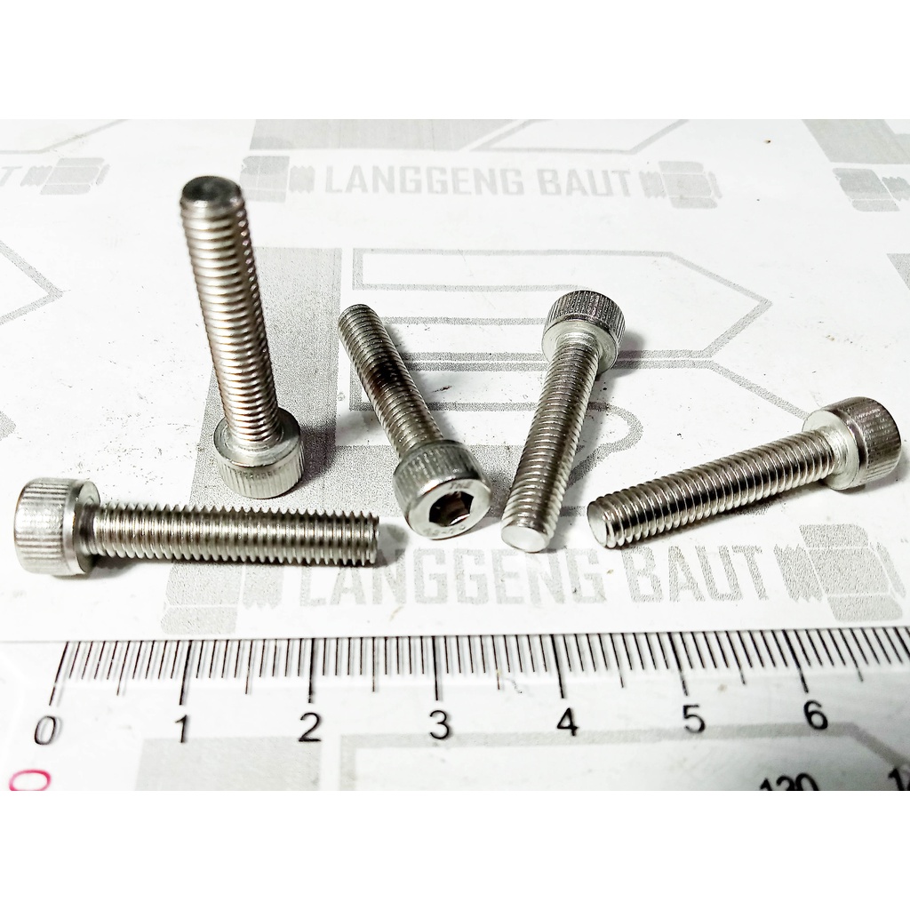 Jual Baut L Stainless M5 X 25 (2,5cm) THE A2-70 M5x25 | Shopee Indonesia