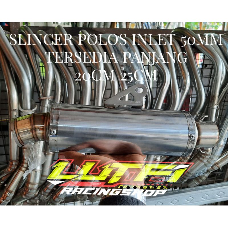 Jual Knalpot Polos inlet 50mm panjang 20cm 25cm Cleam Paten BONUS ...