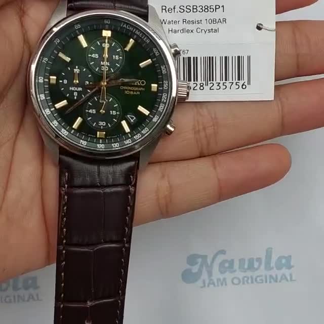 Jual Seiko Quartz SSB385P1 Chronograph Green Dial - Jam Tangan Pria ...