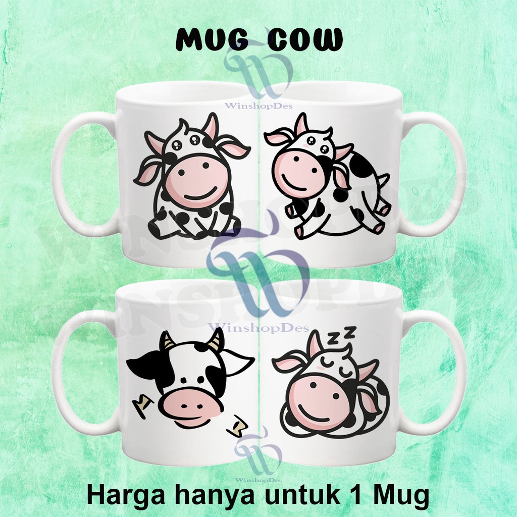 Jual MUG CUTE / MUG SAPI LUCU / MUG COW CUTE / MUG CUSTOM (PALING MURAH ...
