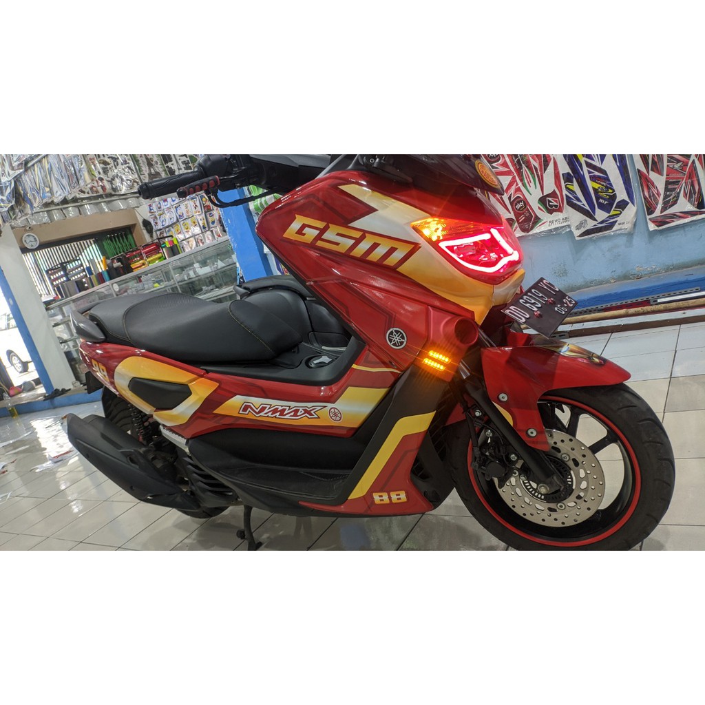 Jual Stiker Nmax Decal Full Body NMAX Premium Red Ironman Glossy DNKZ ...