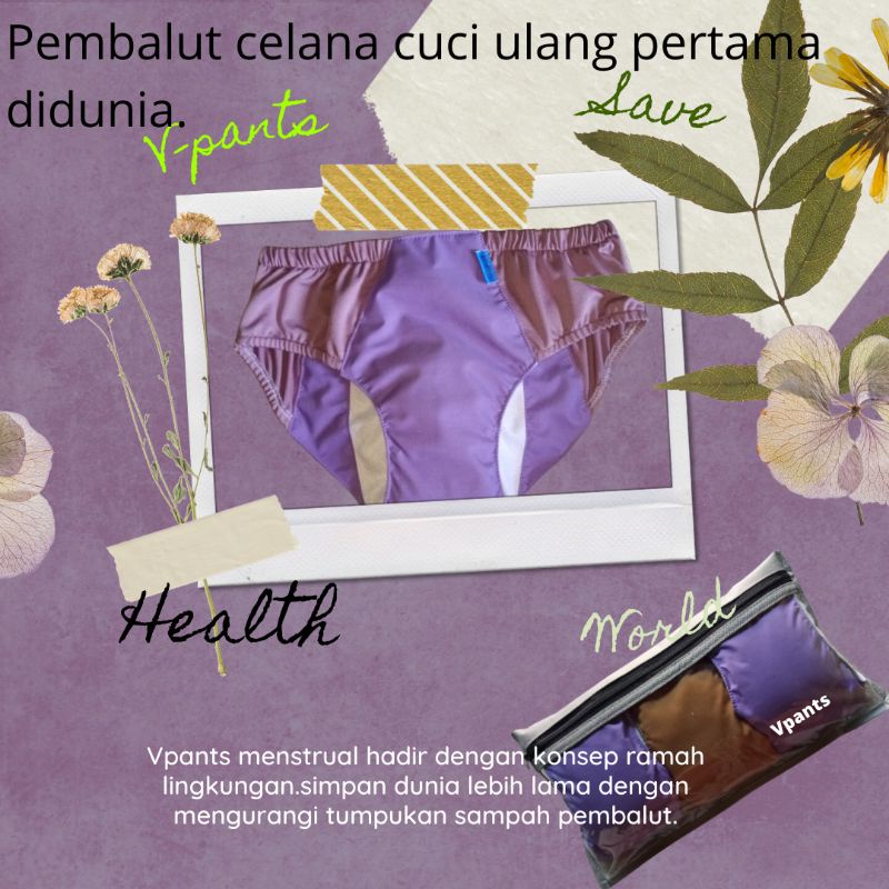 Jual Celana Dalam Wanita/Pembalut Celana Cuci Ulang/Celana Menstruasi (Per pack) | Shopee Indonesia