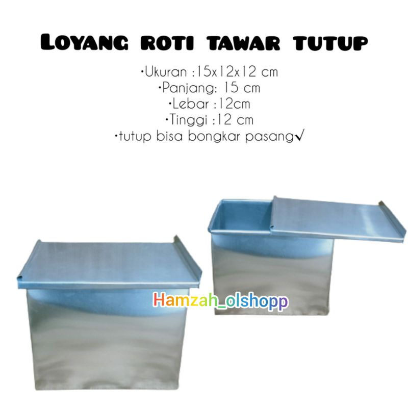 Jual LOYANG ROTI TAWAR TUTUP UK 15x12x12 | Shopee Indonesia