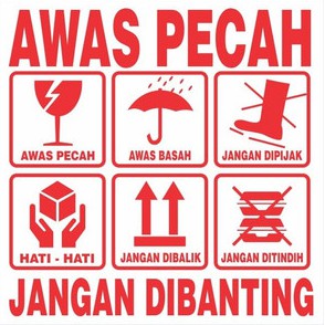 Jual Stiker label fragile / awas pecah belah / jangan diinjak/ jangan ...