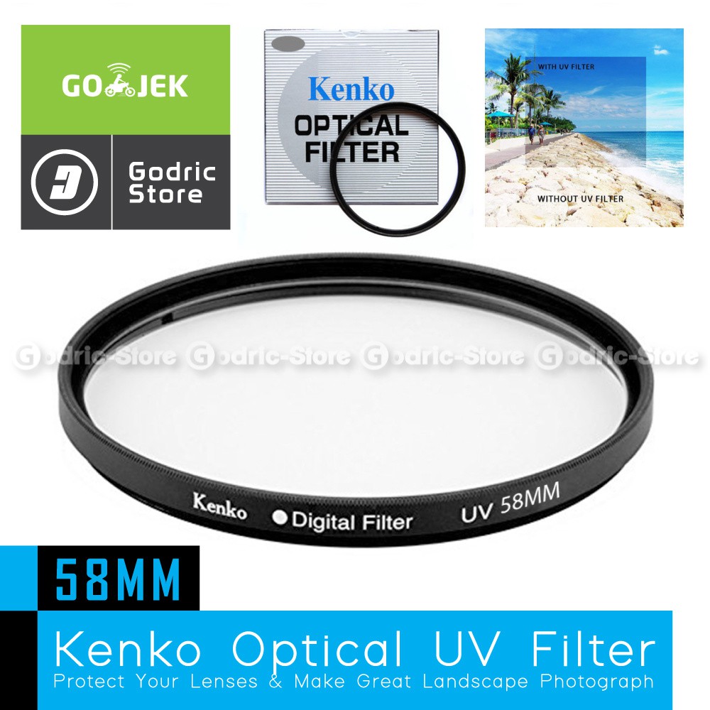 Jual Kenko UV Filter 58mm for Fujifilm XA3 XA10 XA20 XT10 XT20 & DSLR ...