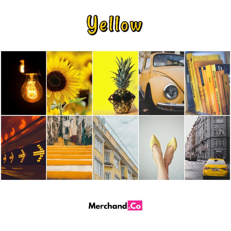 Jual (12 pcs) A5 POSTER DINDING AESTHETIC / YELLOW / POSTER MINI ...