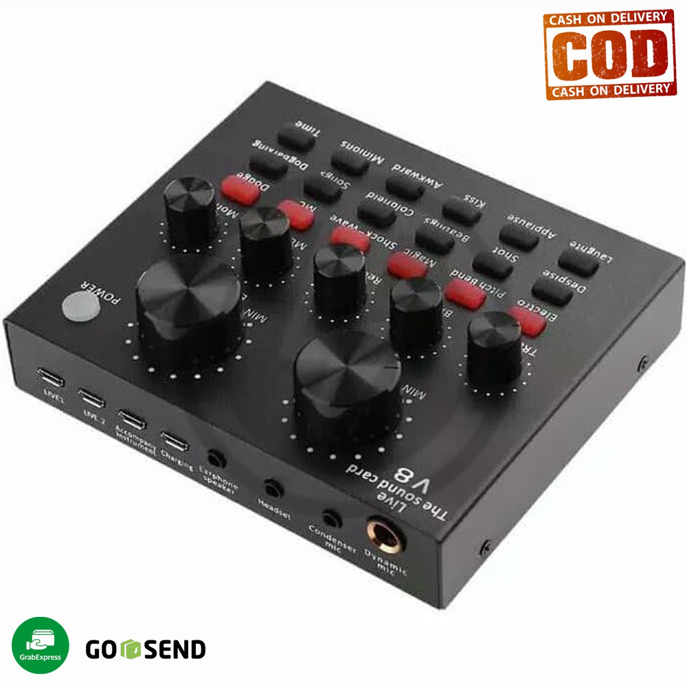 Jual TAFFSTUDIO Bluetooth Audio USB External Soundcard V8S Live Broadcast - Sound Card V8 S ...