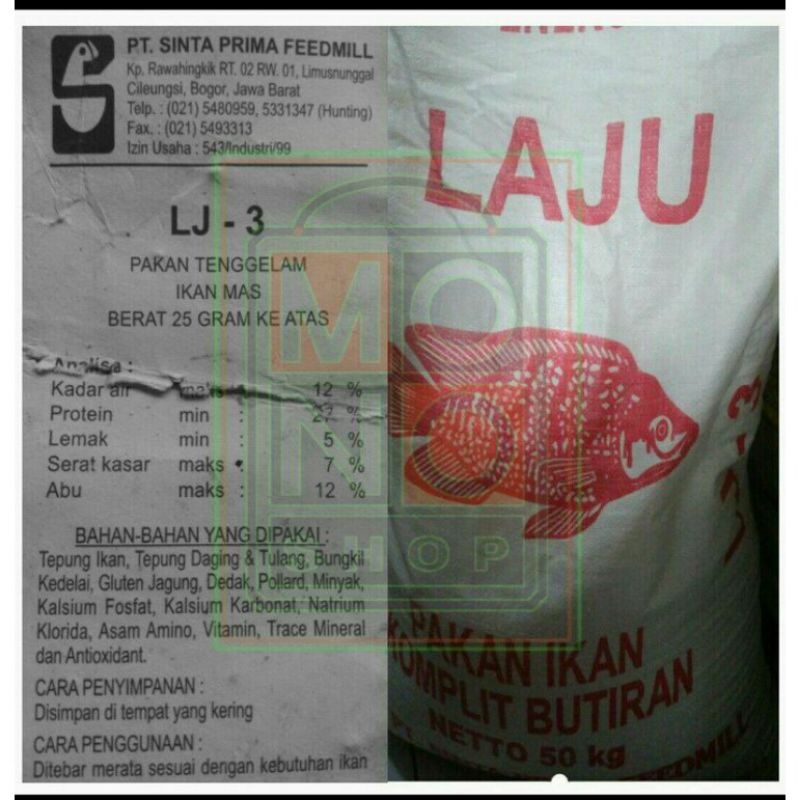 Jual pakan ikan tenggelam 1kg | Shopee Indonesia