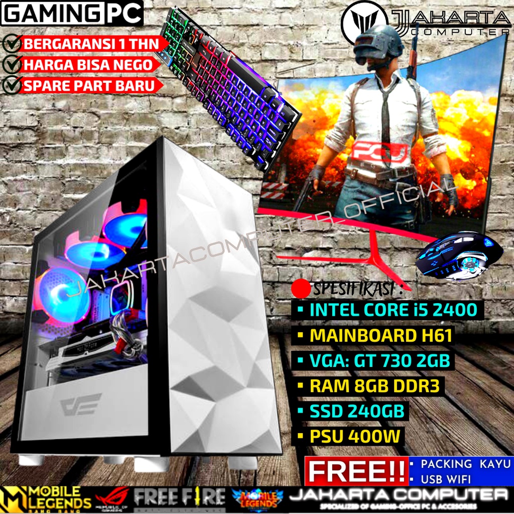 Jual PC GAMING EDITING FULLSET i5 VGA GT 730 2GB Monitor 19 Inch Siap ...