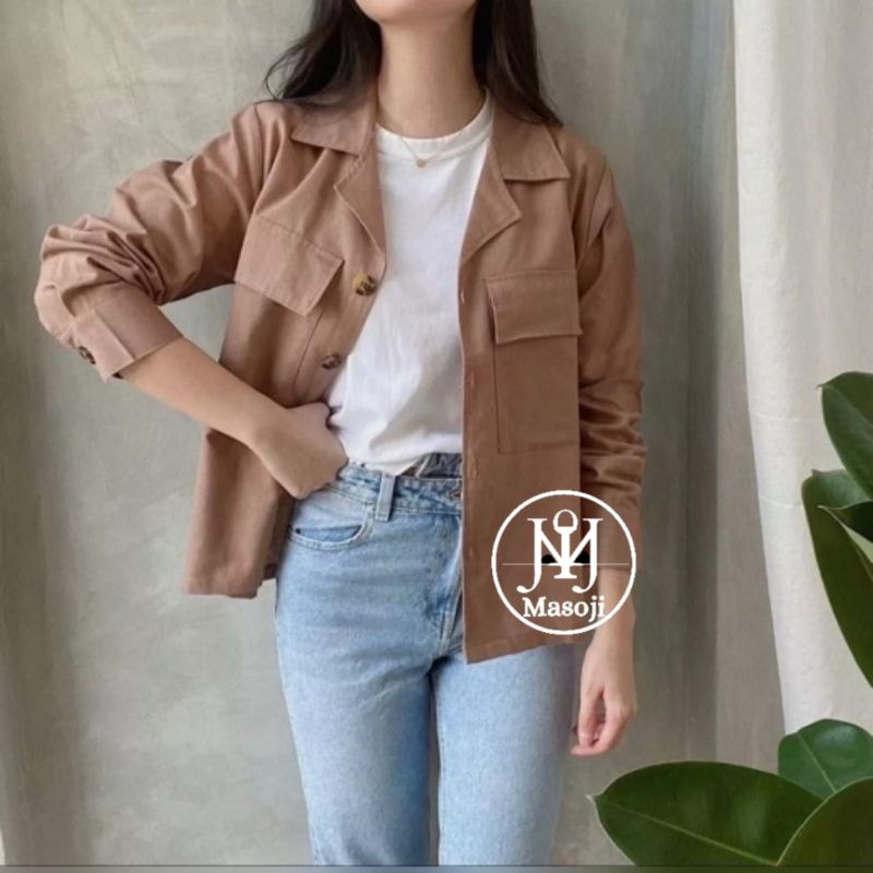 Jual LINEN OUTER / SLEEVE JAKET / KARDIGAN SAKU NAM SORA LALU / PARKA JAKET LINEN RAMI OUTERWEAR ...