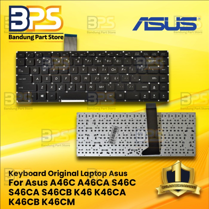 Jual Keyboard Laptop Asus A46C A46CA S46C S46CA S46CB K46 K46CA K46CB ...