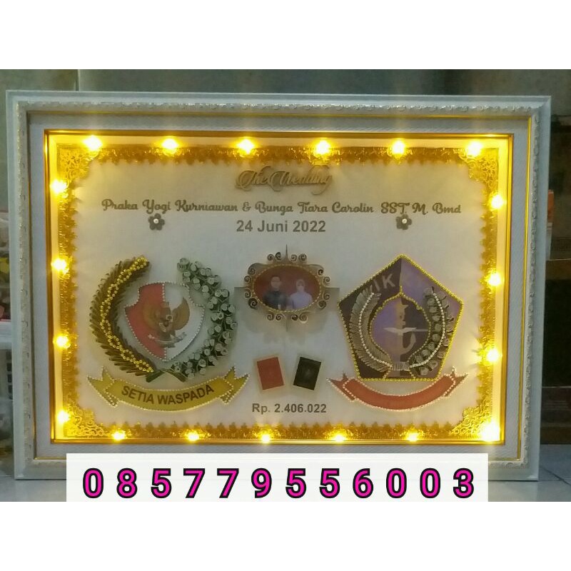Jual BINGKAI MAHAR NIKAH CUSTOMS LOGO TNI PASPAMPRES & PERSIT 40X60CM ...