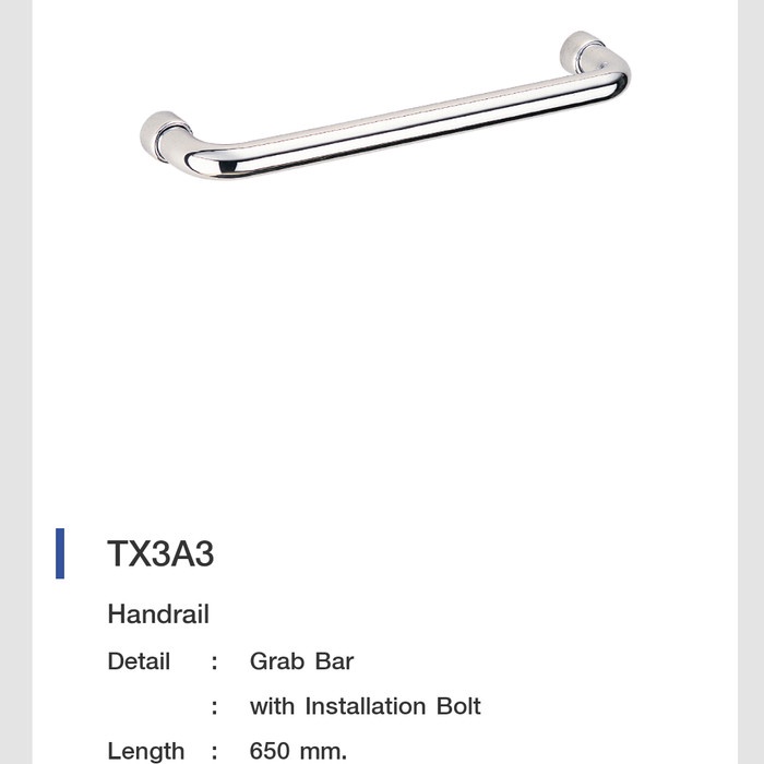 Jual Grab Bar Pegangan Kamar Mandi TOTO TX3A3 | Shopee Indonesia
