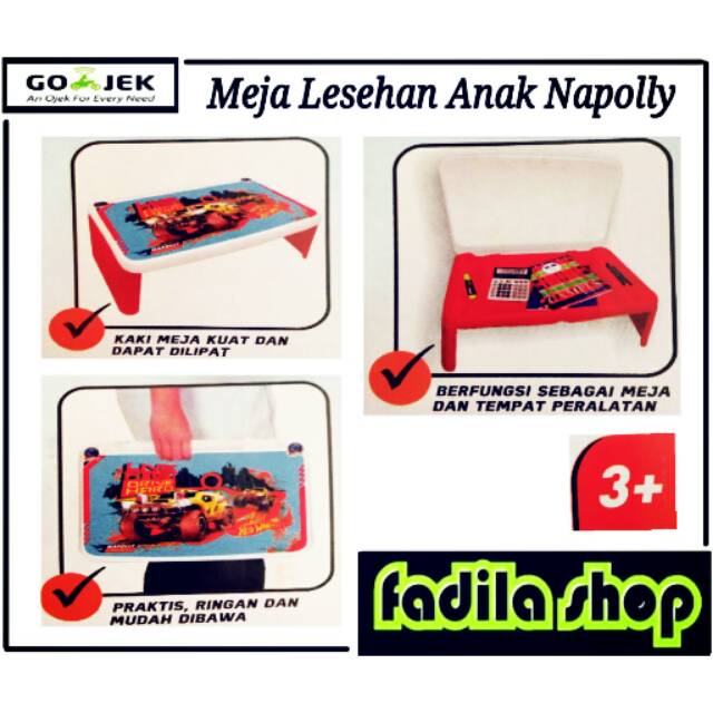 Jual Meja Belajar Lesehan Anak Lapdesk Napolly | Shopee Indonesia