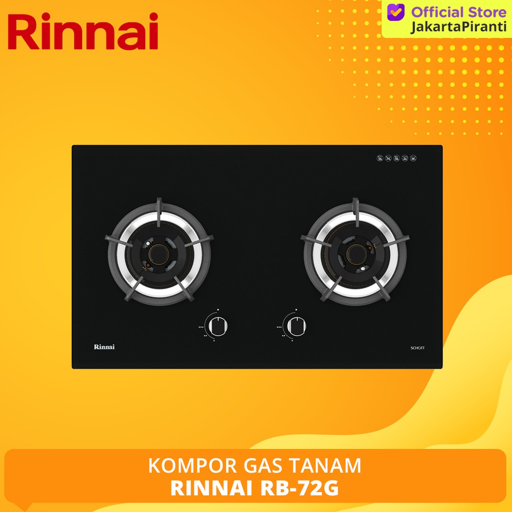 Jual Built-in Gas Hob Kompor Gas Tanam 2 Tungku Rinnai RB-72G | Shopee Indonesia