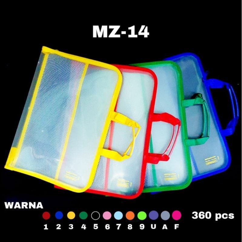 Jual Map Plastik Jaring Resleting Zipper Bag Folio 1 Pcs Shopee