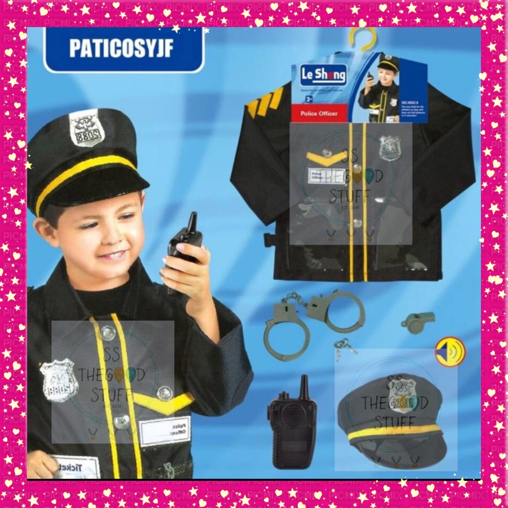 Jual Mainan Edukasi Anak Kostum Polisi Set Mainan Profesi Polisi Police ...