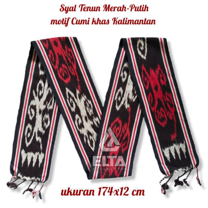 Jual Syal tenun etnik / Syal tenun kemerdekaan merah putih / Souvernir ...