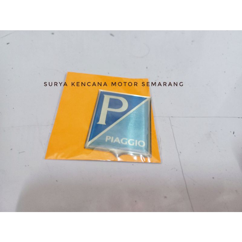 Jual Emblem logo kotak segiempat P coret PA Piaggio Vespa Ndog VBB ...