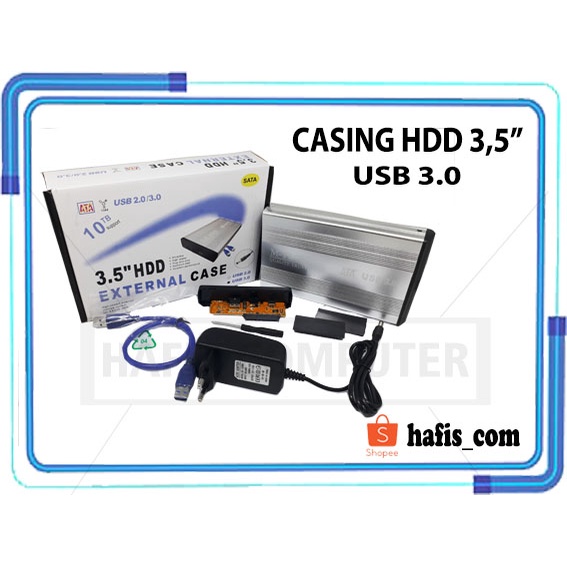 Jual Casing / Case / Enclosure Hdd 3.5" Sata External Usb 3.0 untuk PC | Shopee Indonesia