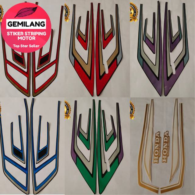 Jual Striping Decal Polet Sticker honda gl 100 GL100 GL 100 kualitas ...